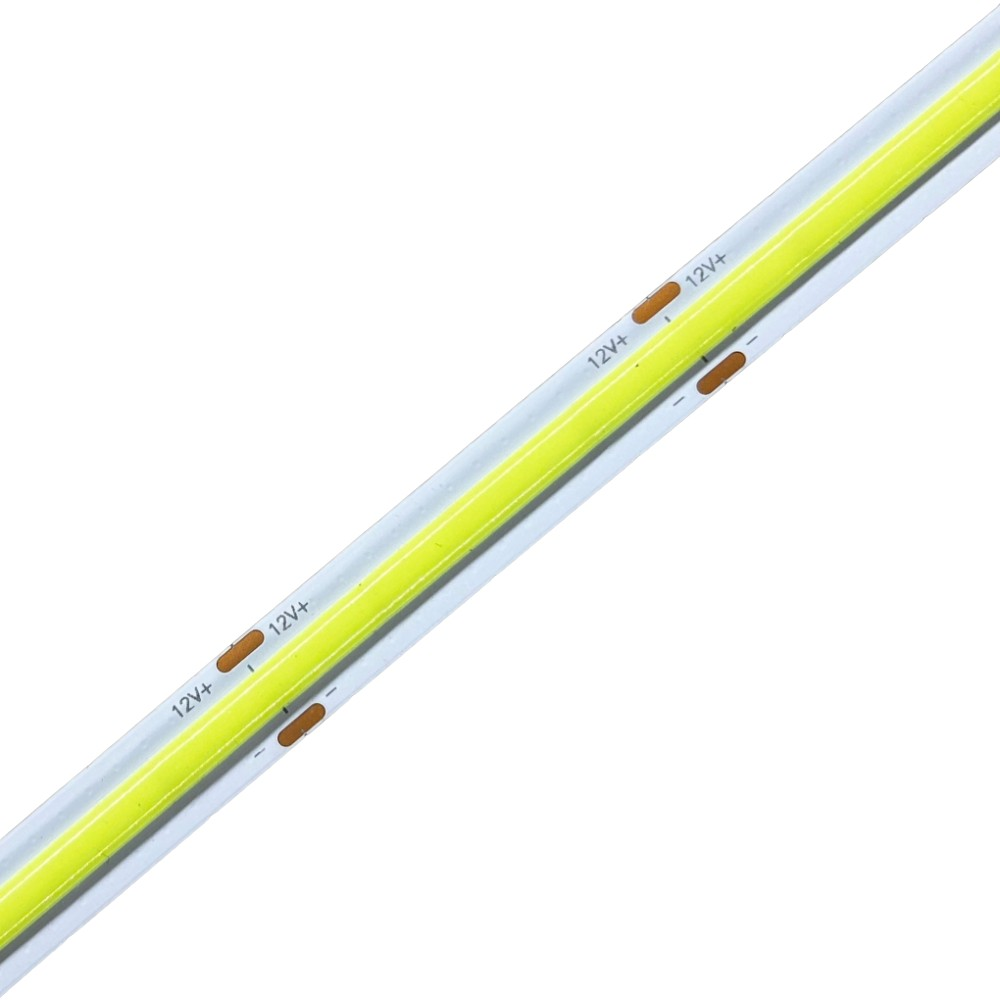 12V, 14W/m Green COB Dot Free LED Flexible Strip, IP20 UK - Aten Lighting