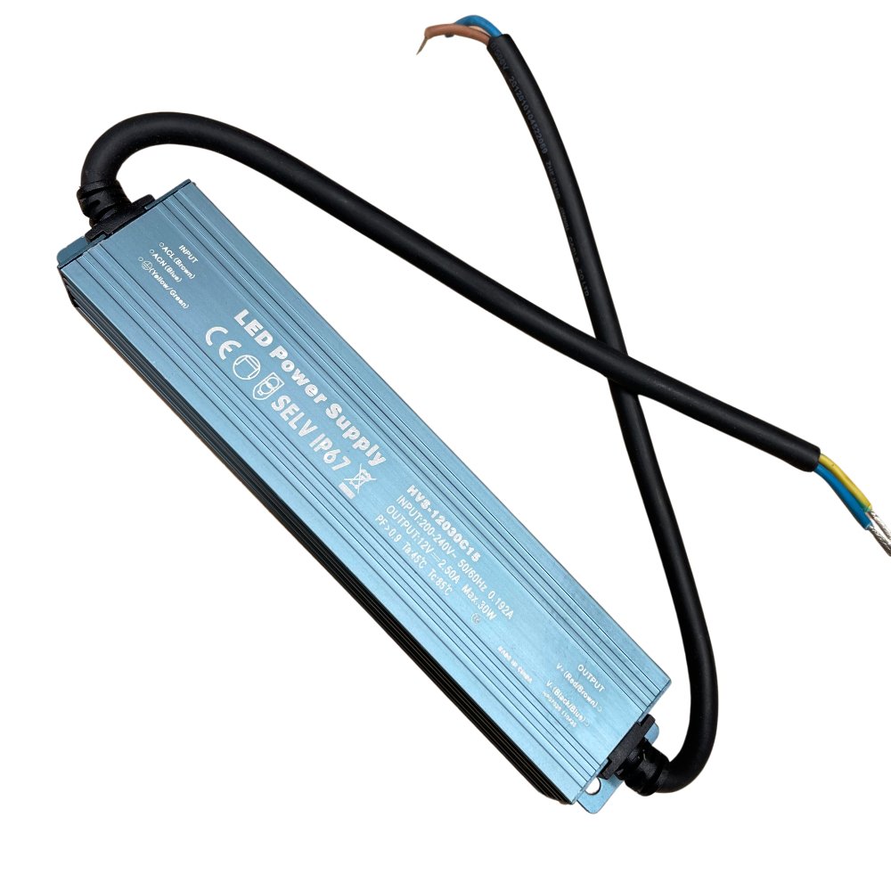 LED Driver - 12V 30W IP67 Waterproof Constant Voltage UK - Aten Lighting