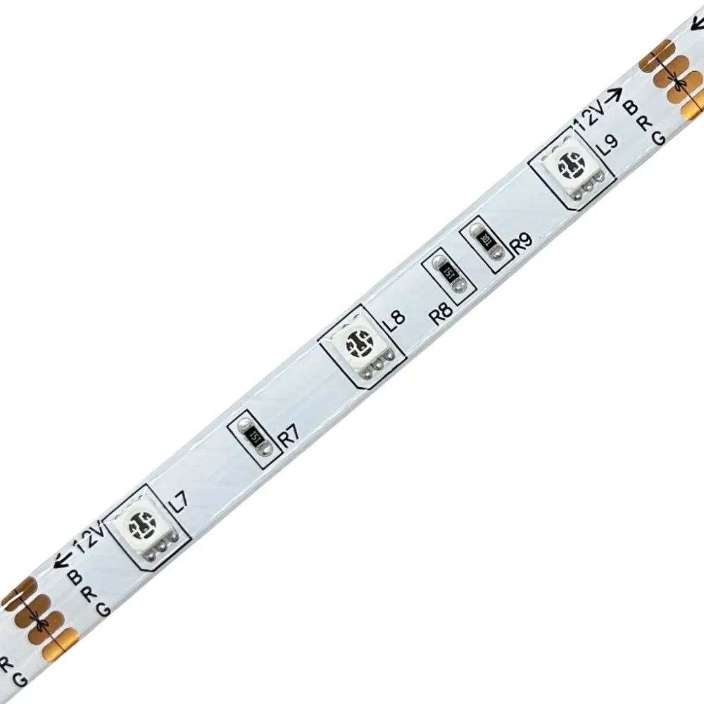 12V 7.2W/m RGB LED Flexible Strip, IP54 UK - Aten Lighting