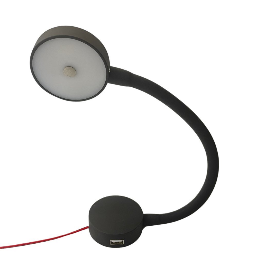 12V–24V Red/Warm White Dimmable Chart & Reading Light with USB Charging ...