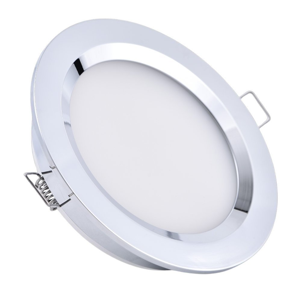 12V RGB + Cool White LED Downlight – 86mm Polished Chrome Recessed ...