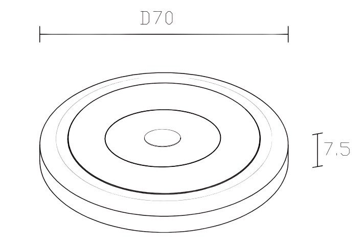 Touch Dimming 12V / 24V LED Halo Light 70mm UK - Aten Lighting