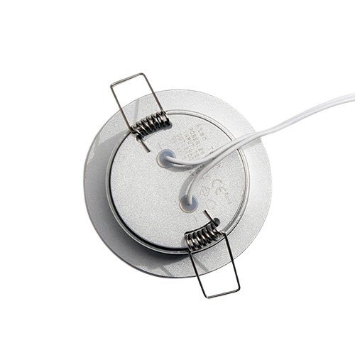 12V LED Push Switch Downlight - Silver UK - Aten Lighting