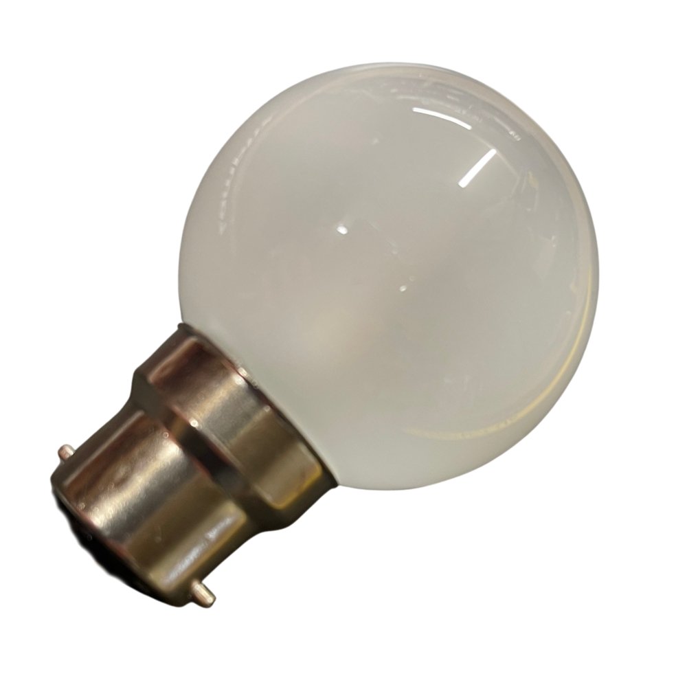 50mm Pearl Glass B22 LED Bulb – “Bus Bulb” / Golf Ball Style (27 LED ...