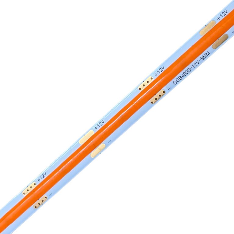 12V, 11W/m Pink COB Dot Free LED Flexible Strip, IP20 UK - Aten Lighting